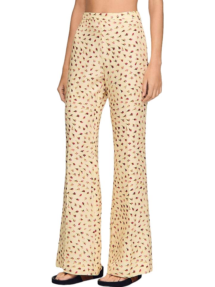 SANDRO Floral Trousers